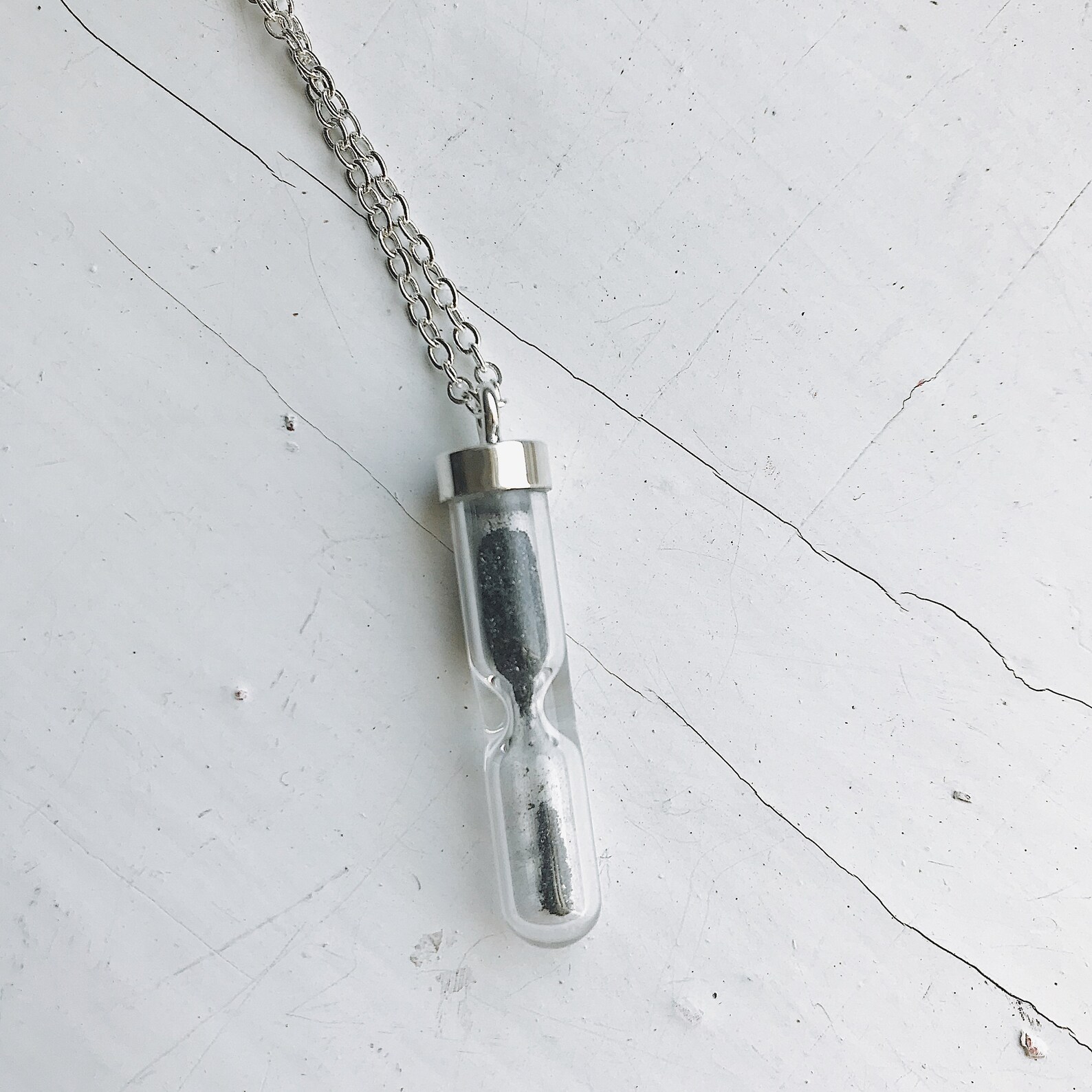 Space Time Necklace - Hourglass Necklace With Meteorite Dust - Campo ...