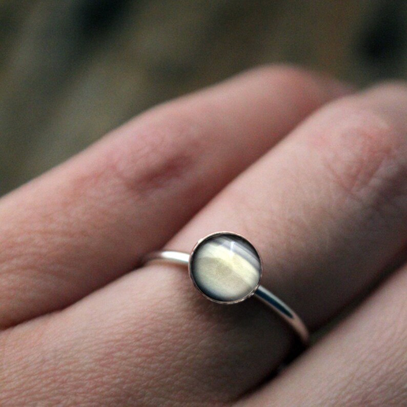 Saturn Sterling Silver Stacking Ring Galaxy Space Jewelry - Etsy
