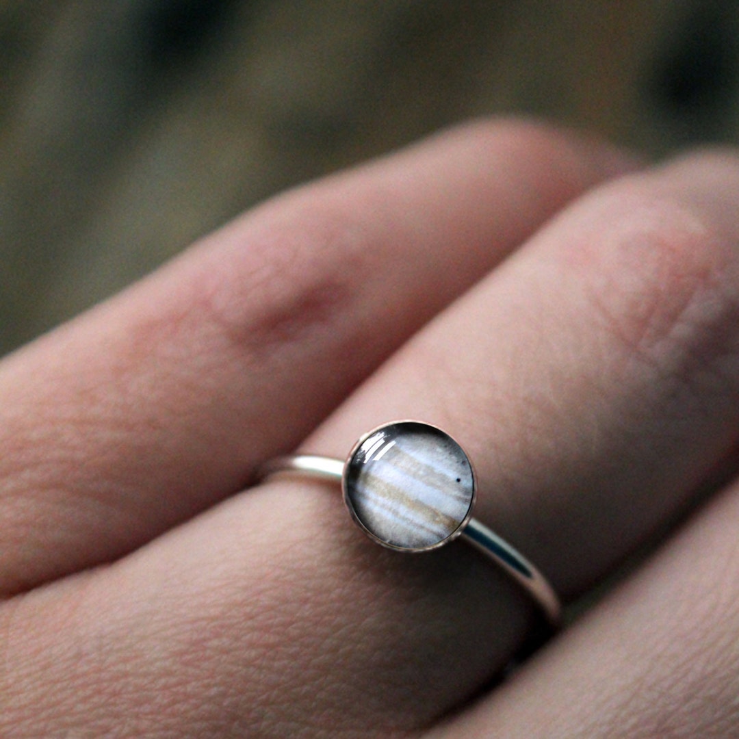 Jupiter Sterling Silver Stacking Ring - Galaxy Space Jewelry Custom ...
