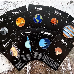 Solar System Planet Enamel Pin Set of 9 - Planetary Pins for Stocking ...