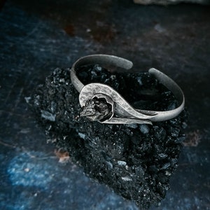 Authentic Meteorite Comet Cuff Bracelet - Shooting Star Jewelry - Silver Cosmos Celestial ...