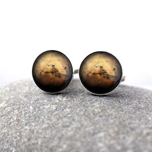 Mars Cuff Links - Galaxy Gifts for Dudes, Planet, Space Cufflinks ...