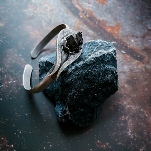 Authentic Meteorite Comet Cuff Bracelet - Shooting Star Jewelry - Silver Cosmos Celestial ...