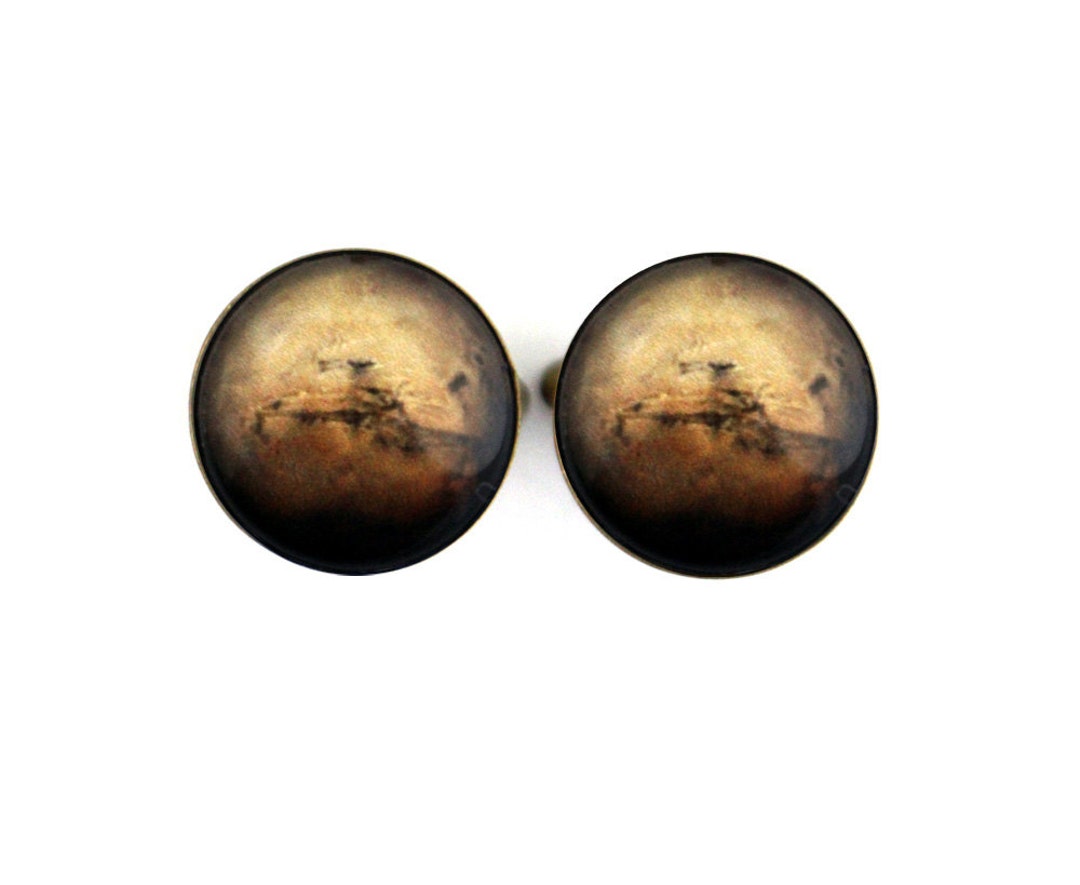 Mars Cuff Links - Galaxy Gifts for Dudes, Planet, Space Cufflinks ...