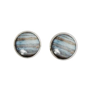 Jupiter Earrings - Tiny Silver Petite Solar System Planet Studs- Galaxy ...