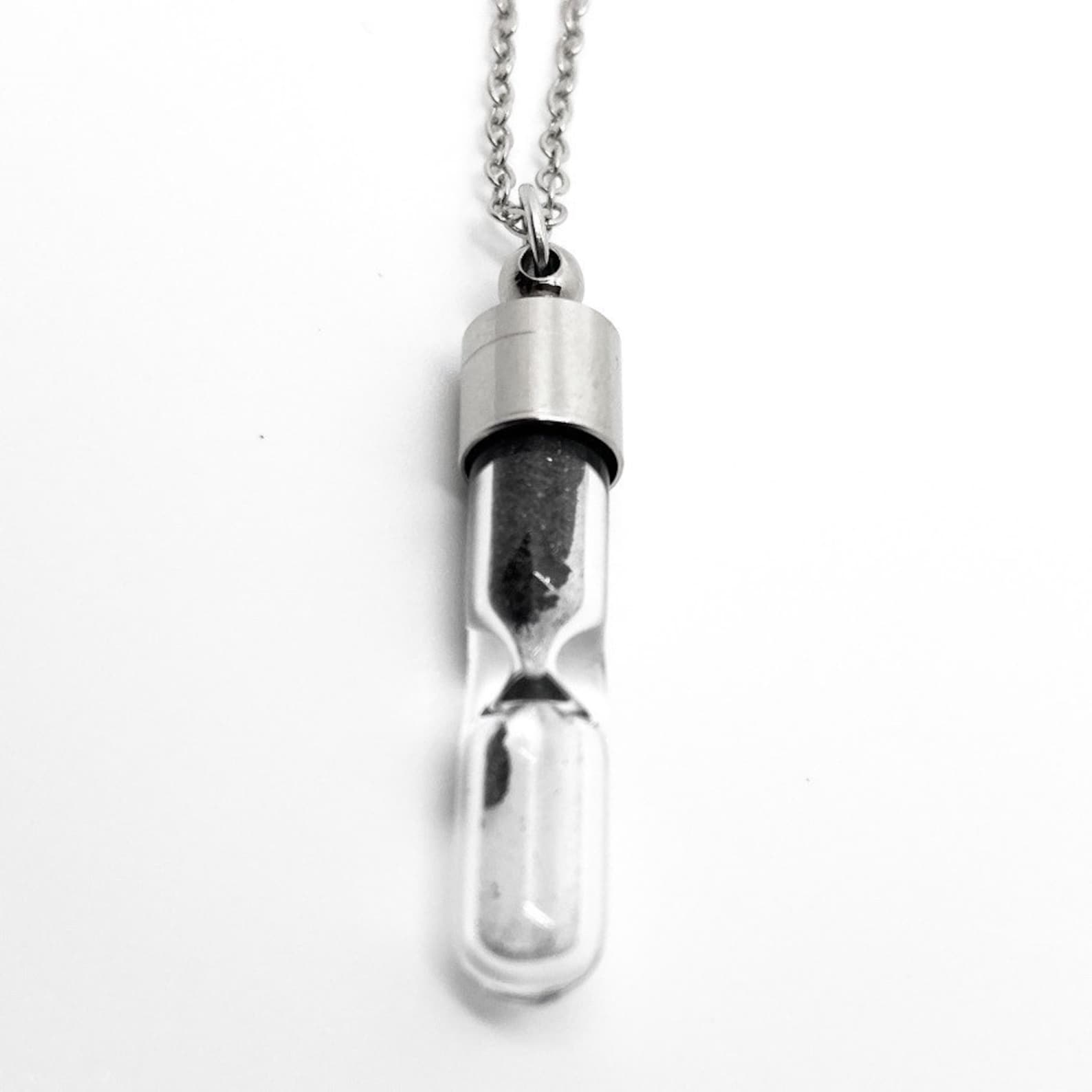 Space Time Necklace - Hourglass Necklace With Meteorite Dust - Campo ...