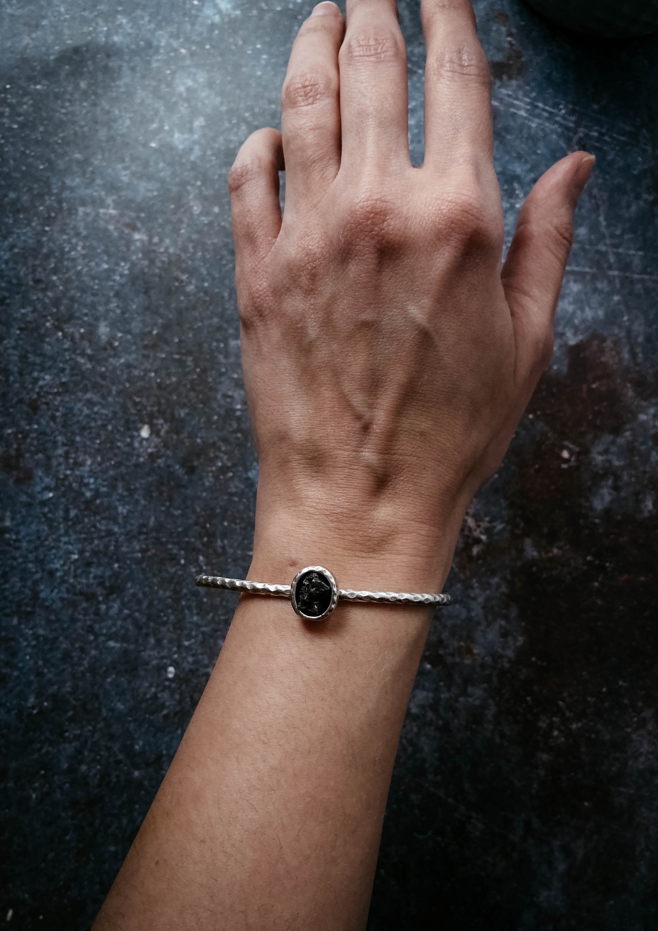 Meteorite Bracelet Authentic Meteorite Petite Oval Cuff - Etsy