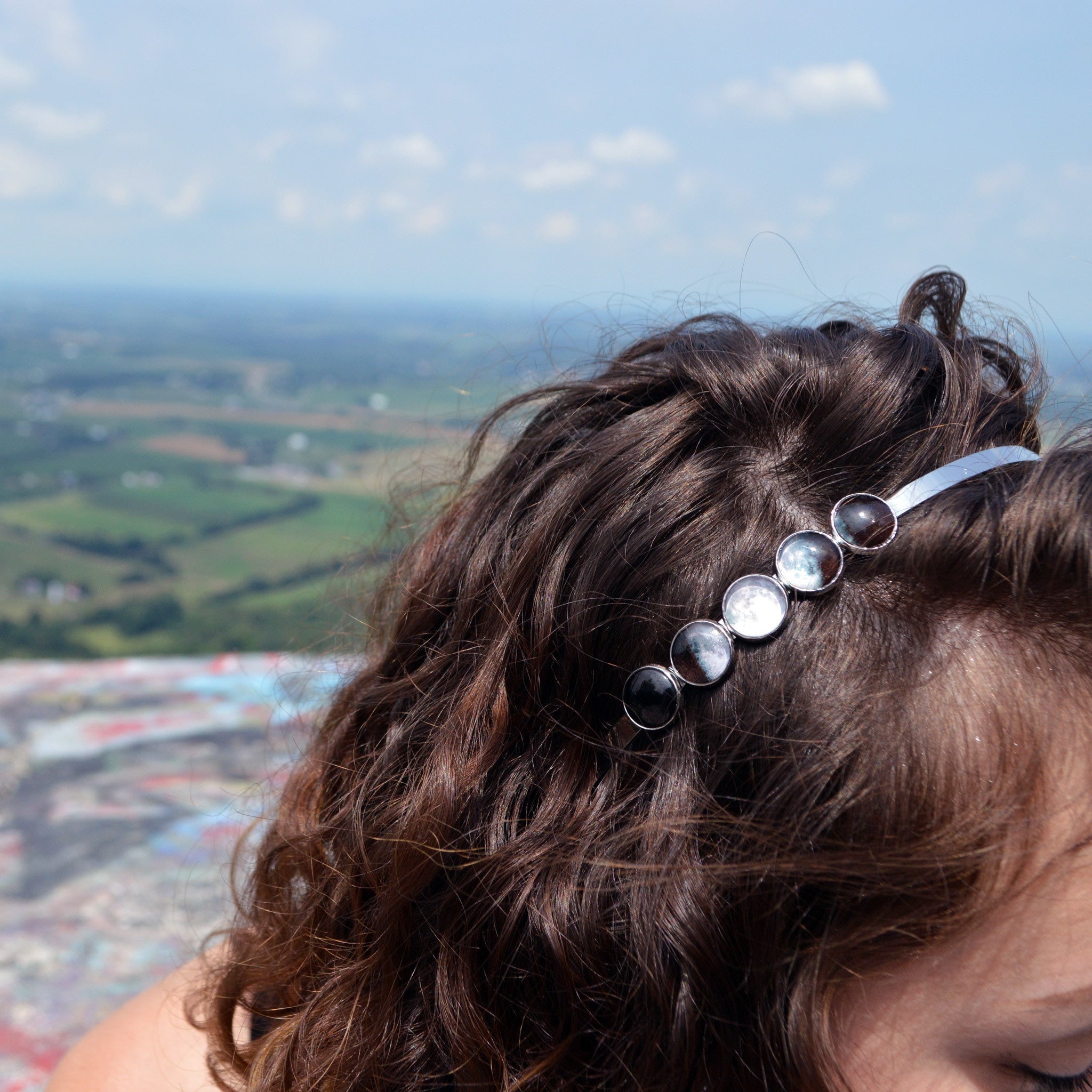 Moon Phase Headband - Unique Lunar Phase Hair Accessory - Silver or ...