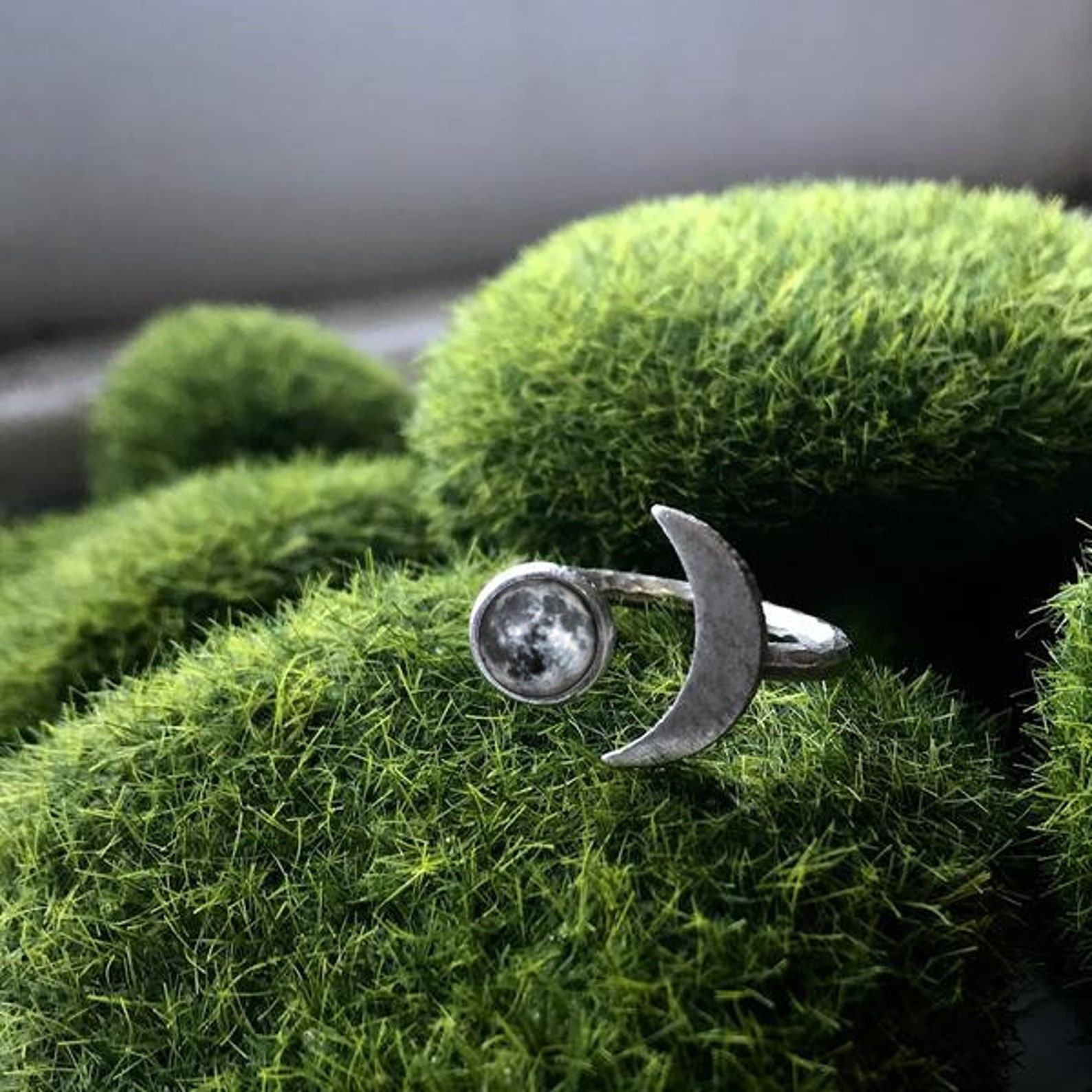 My Moon Personalized Ring Ring Made With Phase of the Moon - Etsy