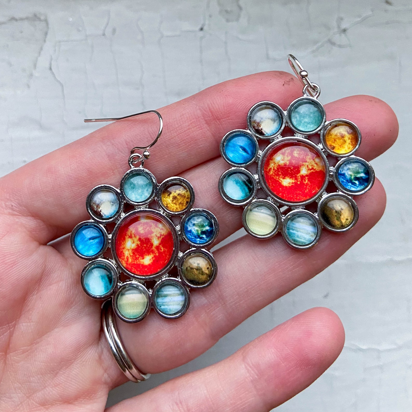 Solar System Jewelry Gift Set Colorful Silver Planetary - Etsy