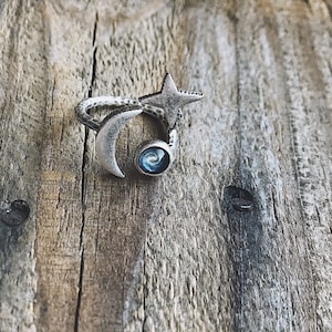 Stars and Moon Orbiting Galaxy Space Ring - Unique Statement Solar ...