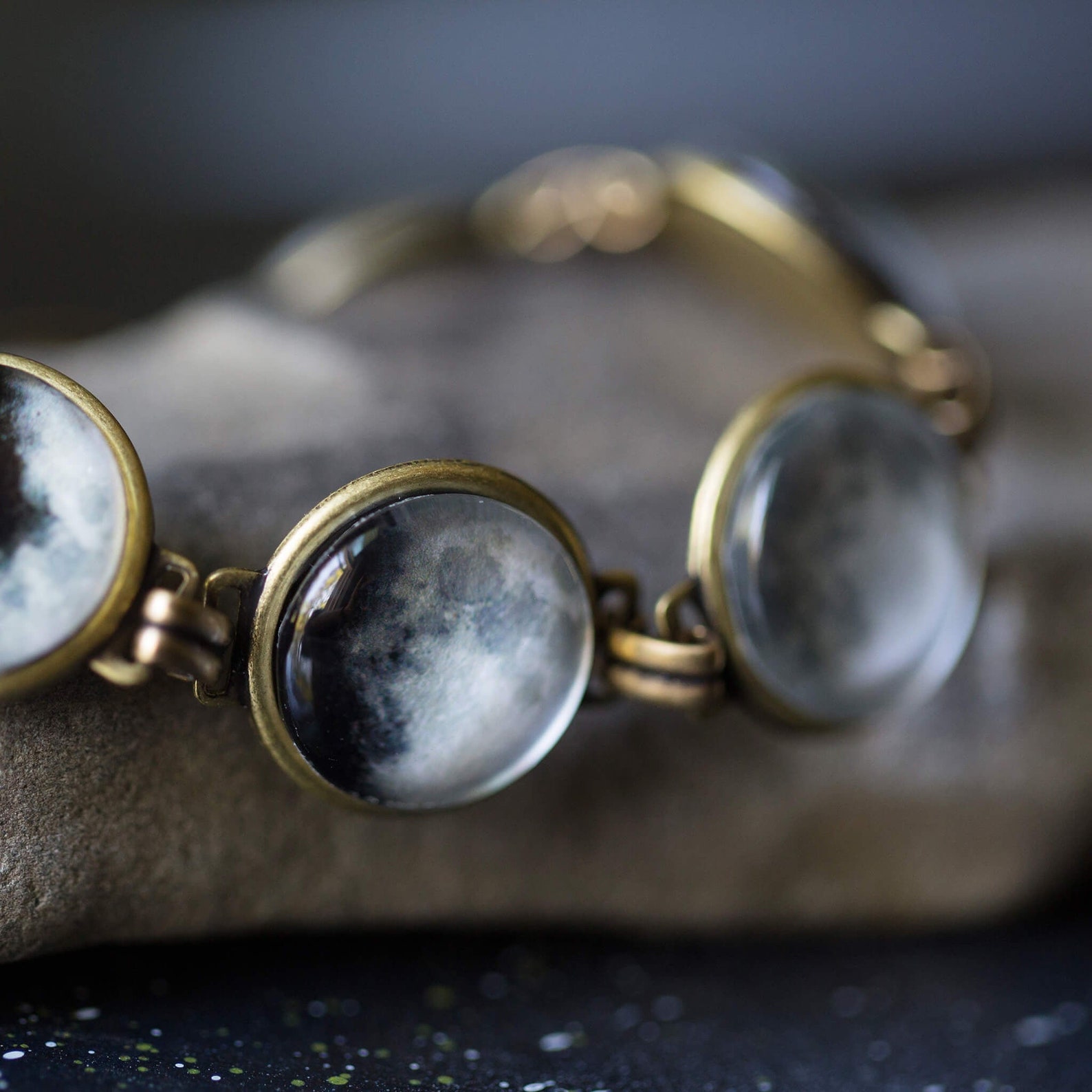 Moon Phase Bracelet Space Jewelry Lunar Phases Night Sky - Etsy