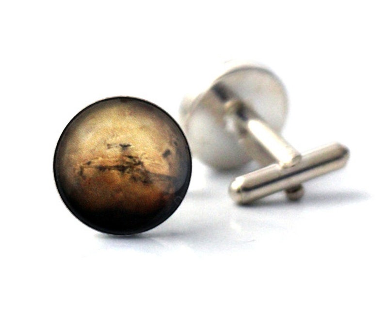 Mars Cuff Links - Galaxy Gifts for Dudes, Planet, Space Cufflinks ...
