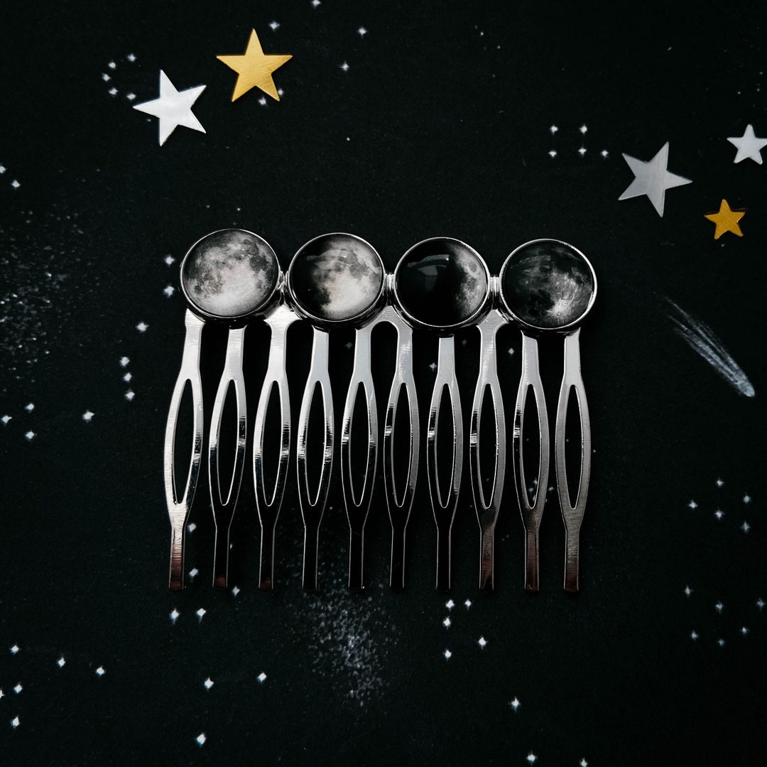 Phases of the Moon Hair Comb - Unique Teacher Gift Under 20, Lunar ...