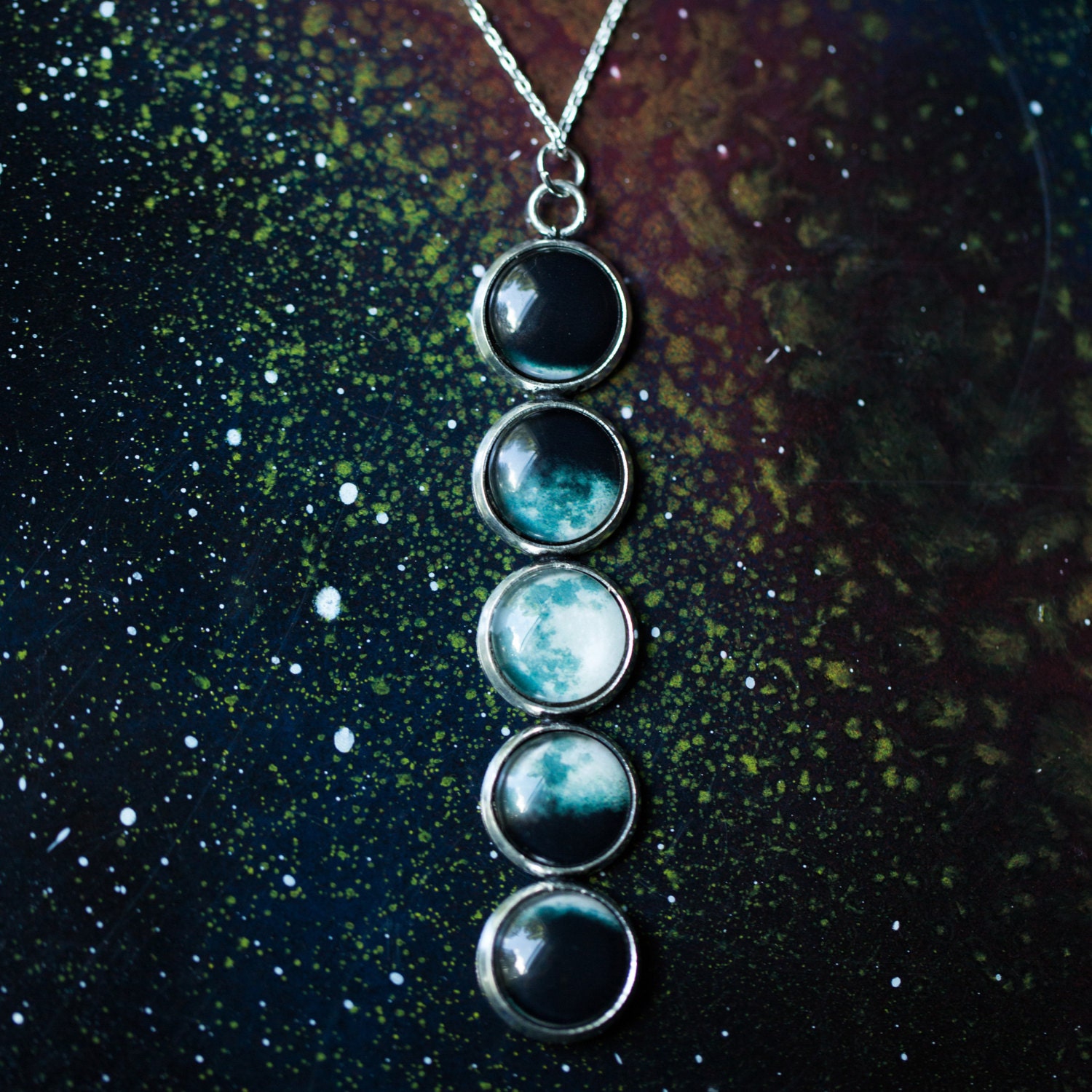 SLIGHTLY DEFECTIVE Moon Phase Necklace Lunar Pendant Outer - Etsy