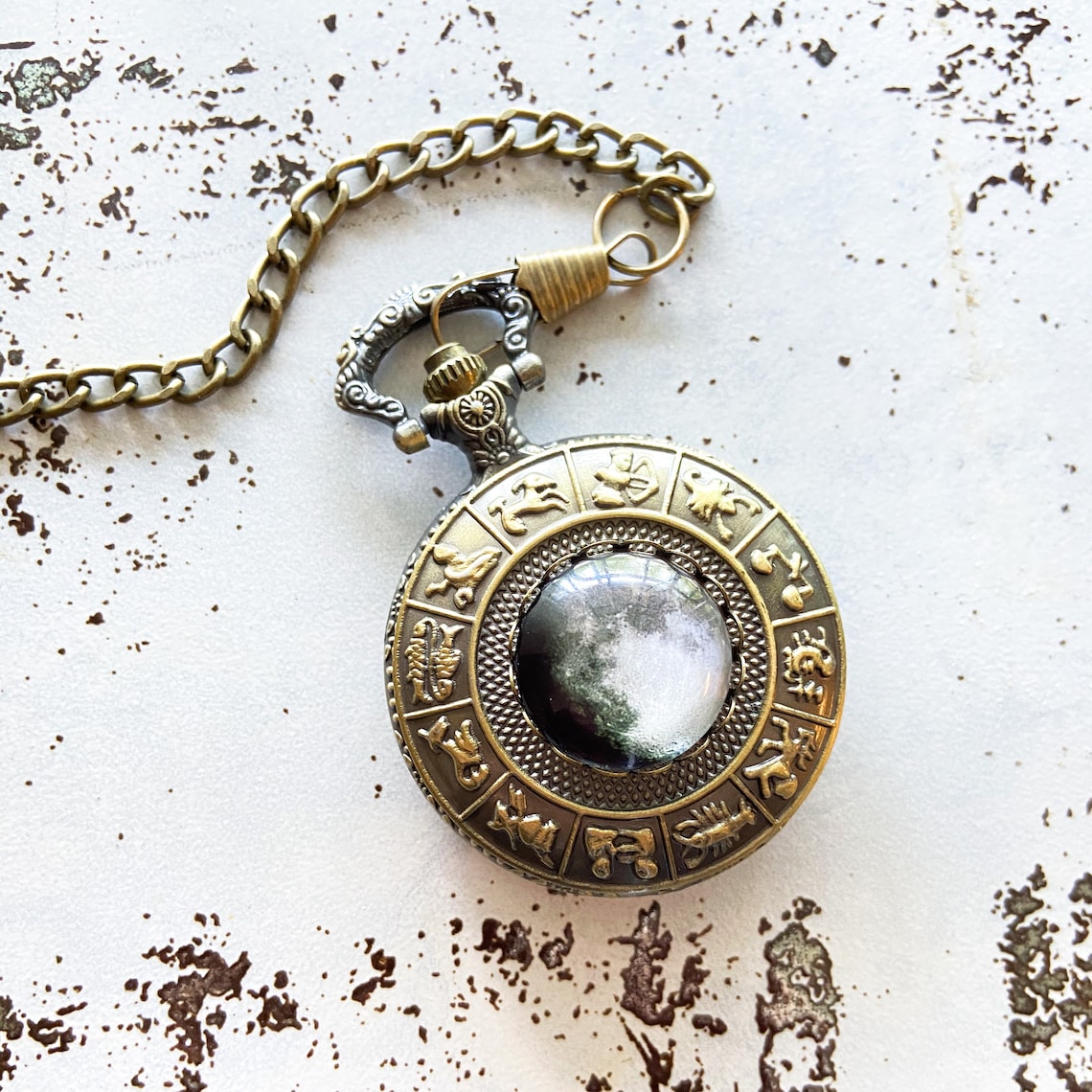 Custom Moon Phase Pocket Watch Anniversary or Birthday Gift - Etsy