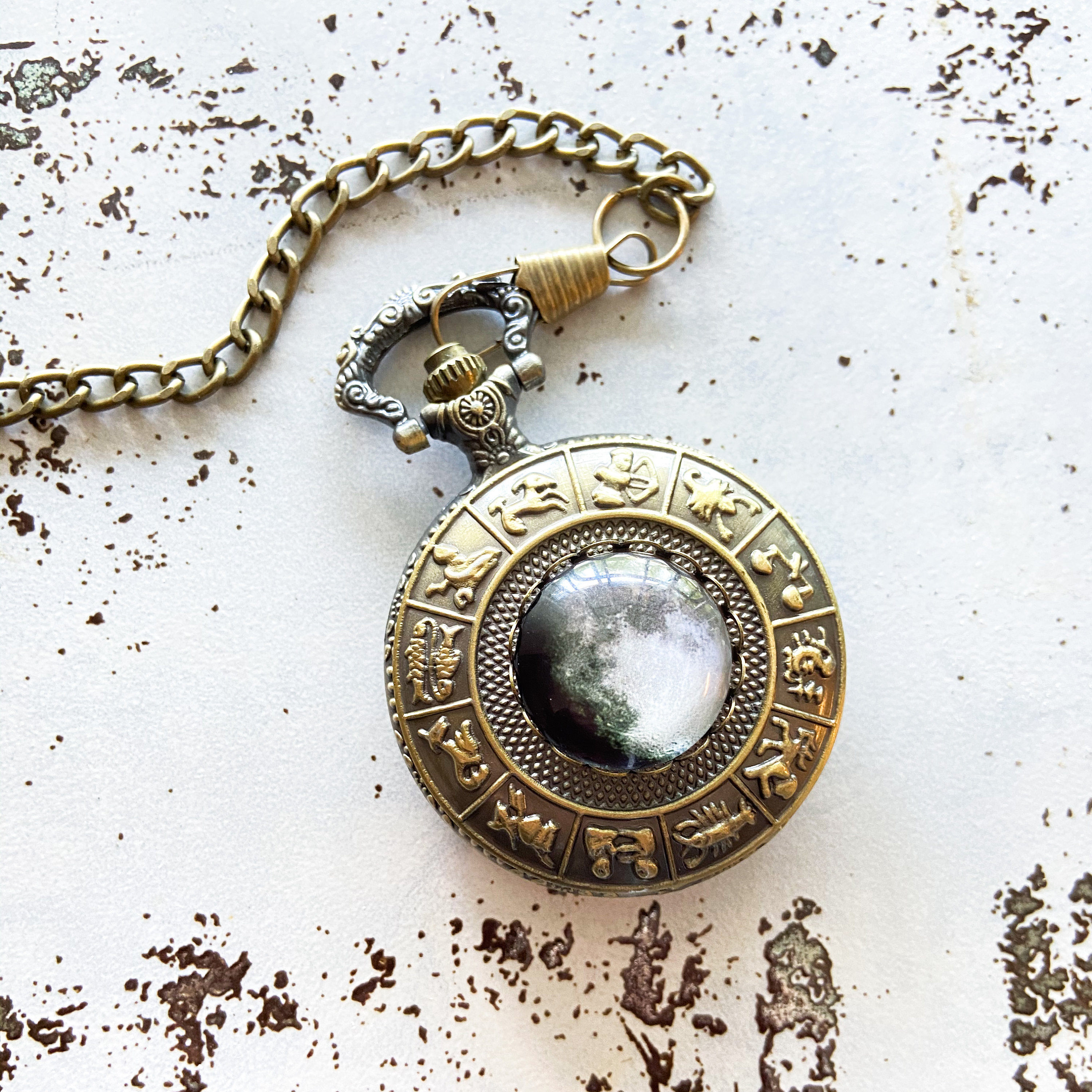 Custom Moon Phase Pocket Watch - Anniversary or Birthday Gift - How the ...