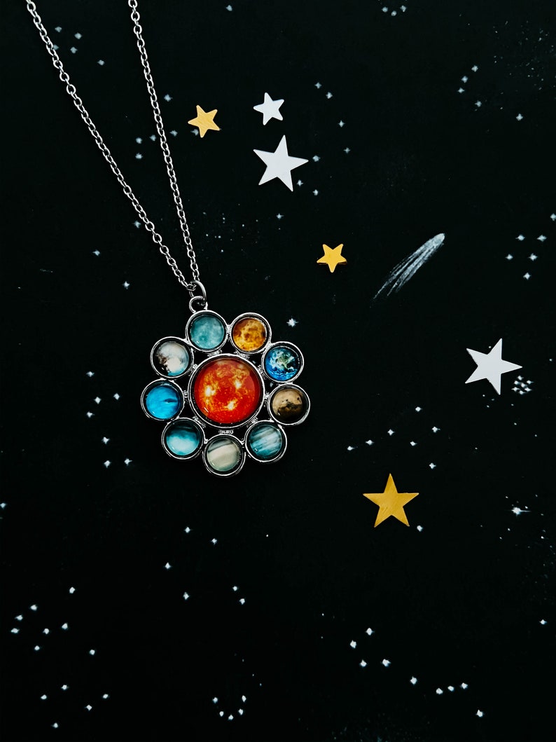 Solar System Jewelry Gift Set Colorful Silver Planetary - Etsy