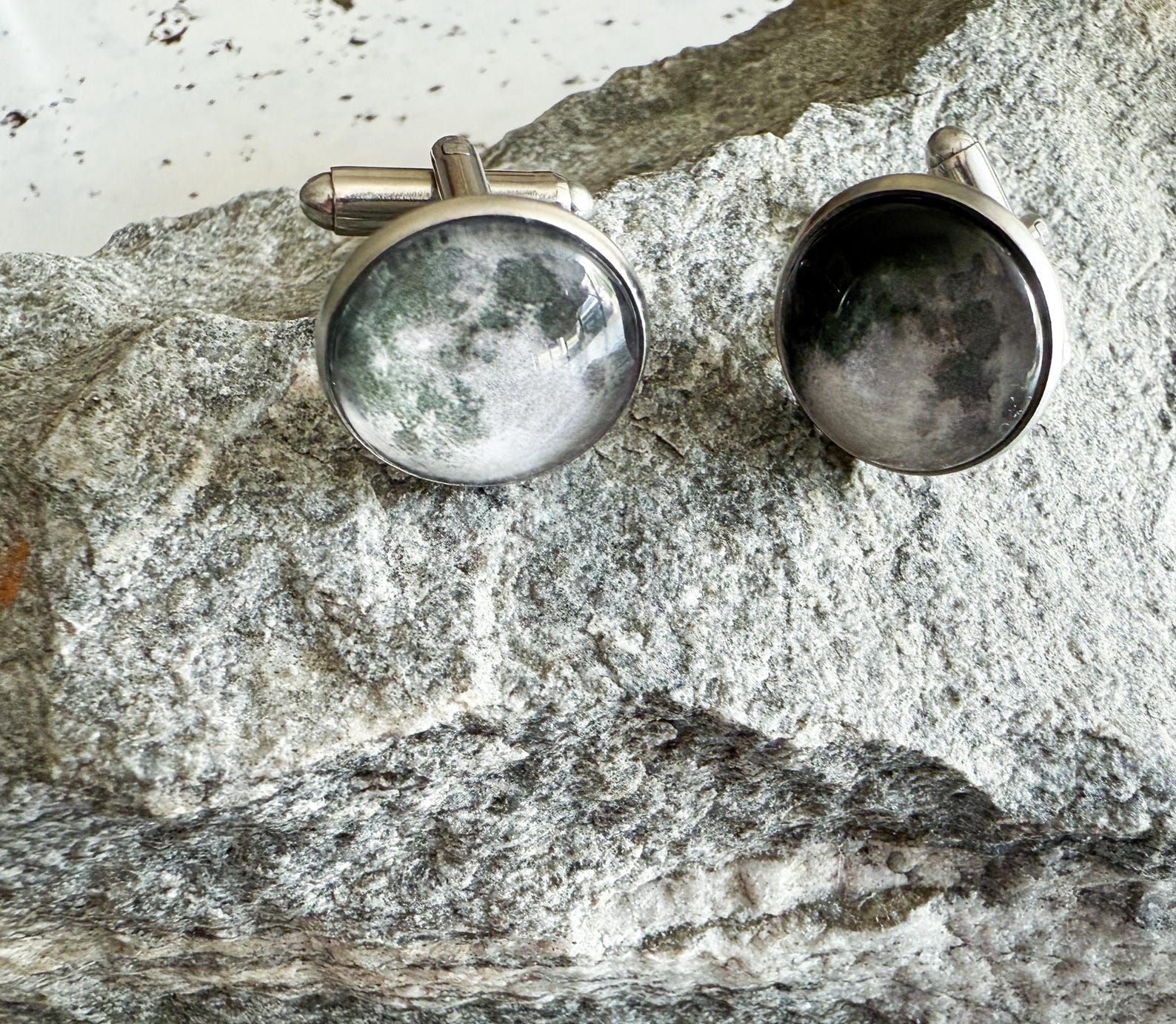My Moon Cufflinks - Custom Lunar Phase Cuff Links - How the Moon Looked ...