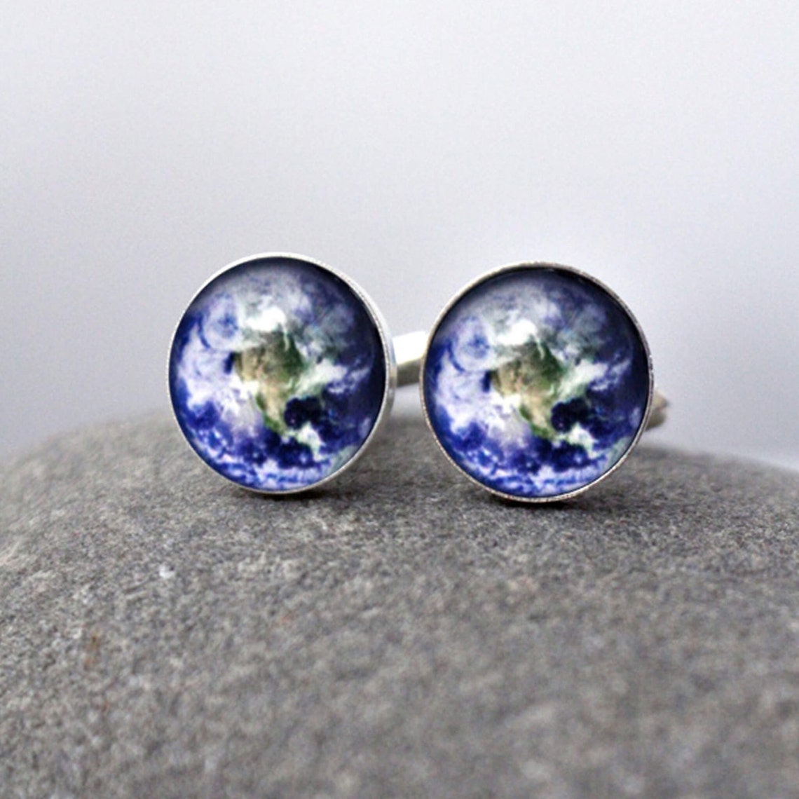 Earth Planet Cuff Links - Galaxy Accessories - Pale Blue Dot - Space ...