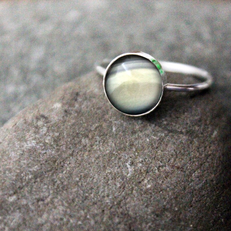 Saturn Sterling Silver Stacking Ring Galaxy Space Jewelry - Etsy