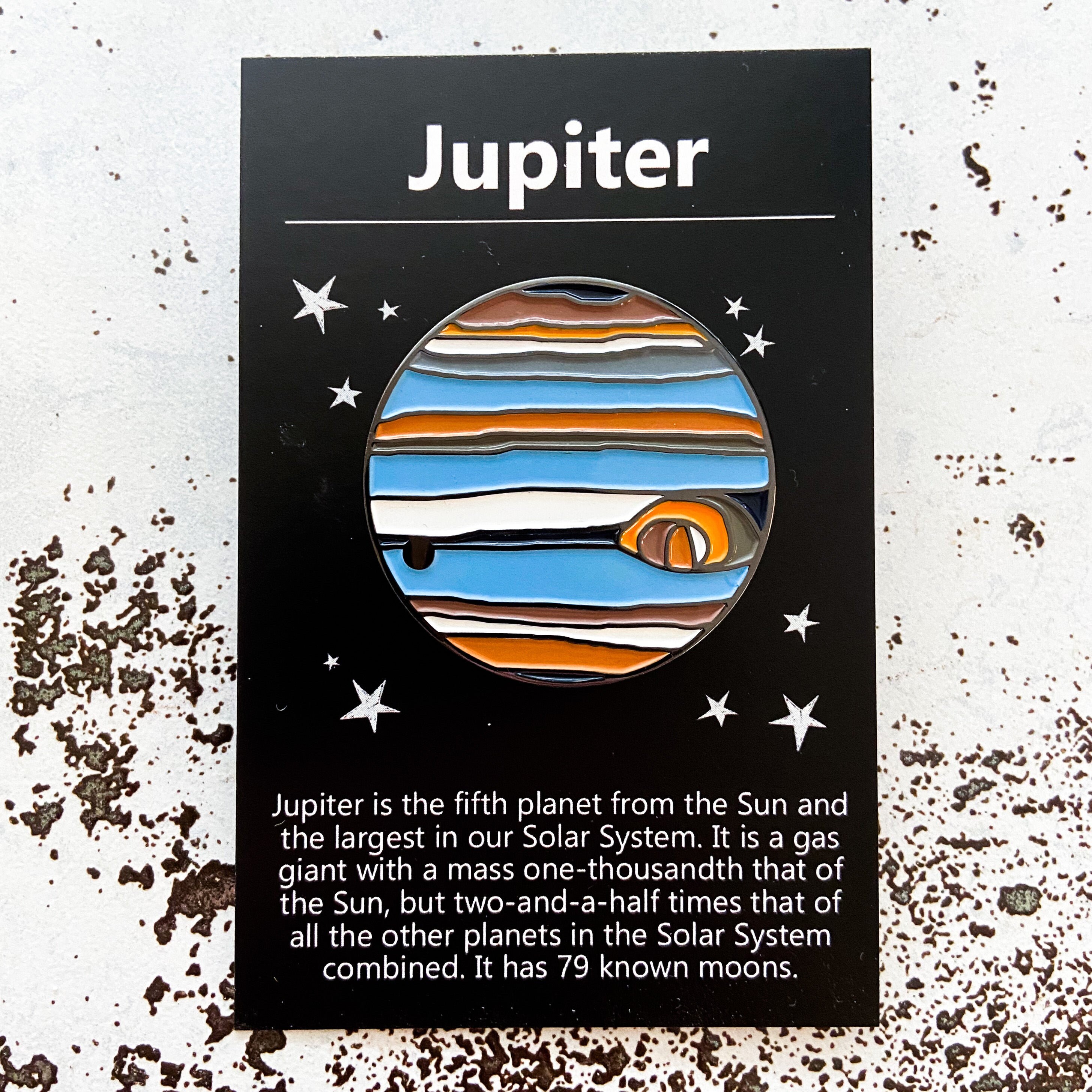 Jupiter Enamel Pin Solar System Lapel Pins Illustrated by - Etsy