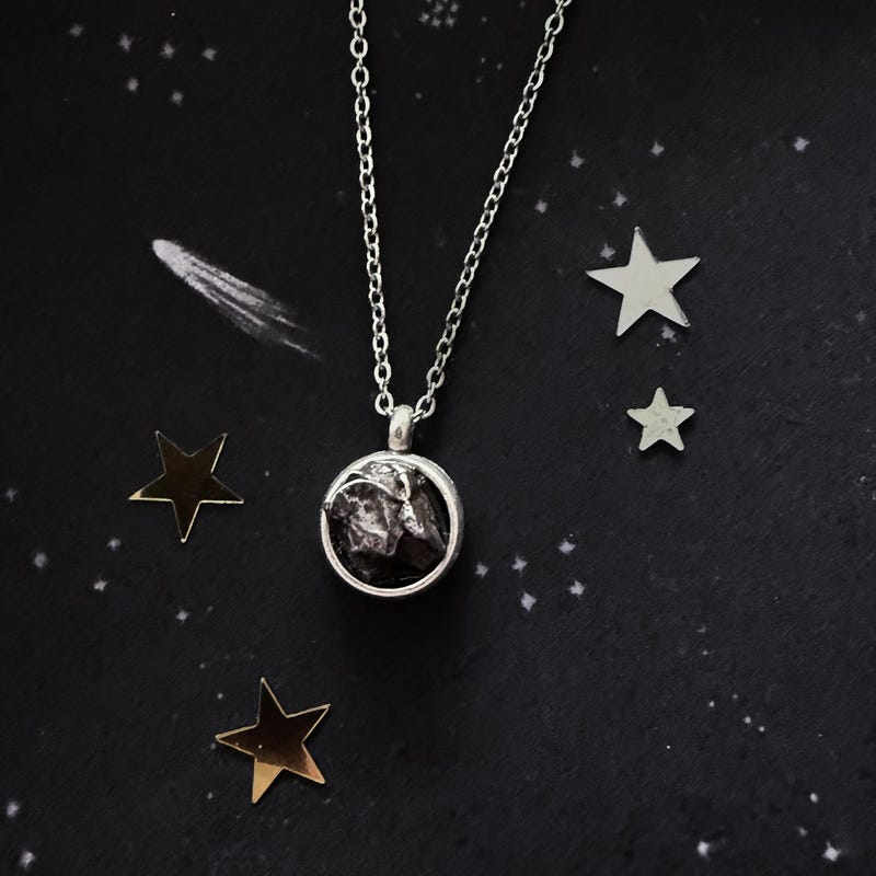 Meteorite Pendant Circle - Etsy