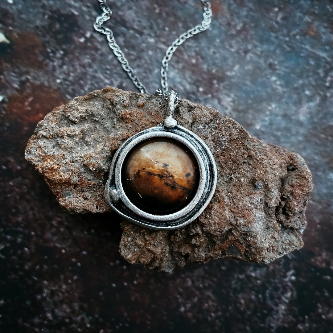 Mars and Moons Pendant Necklace - Martian Moons Phobos and Deimos ...