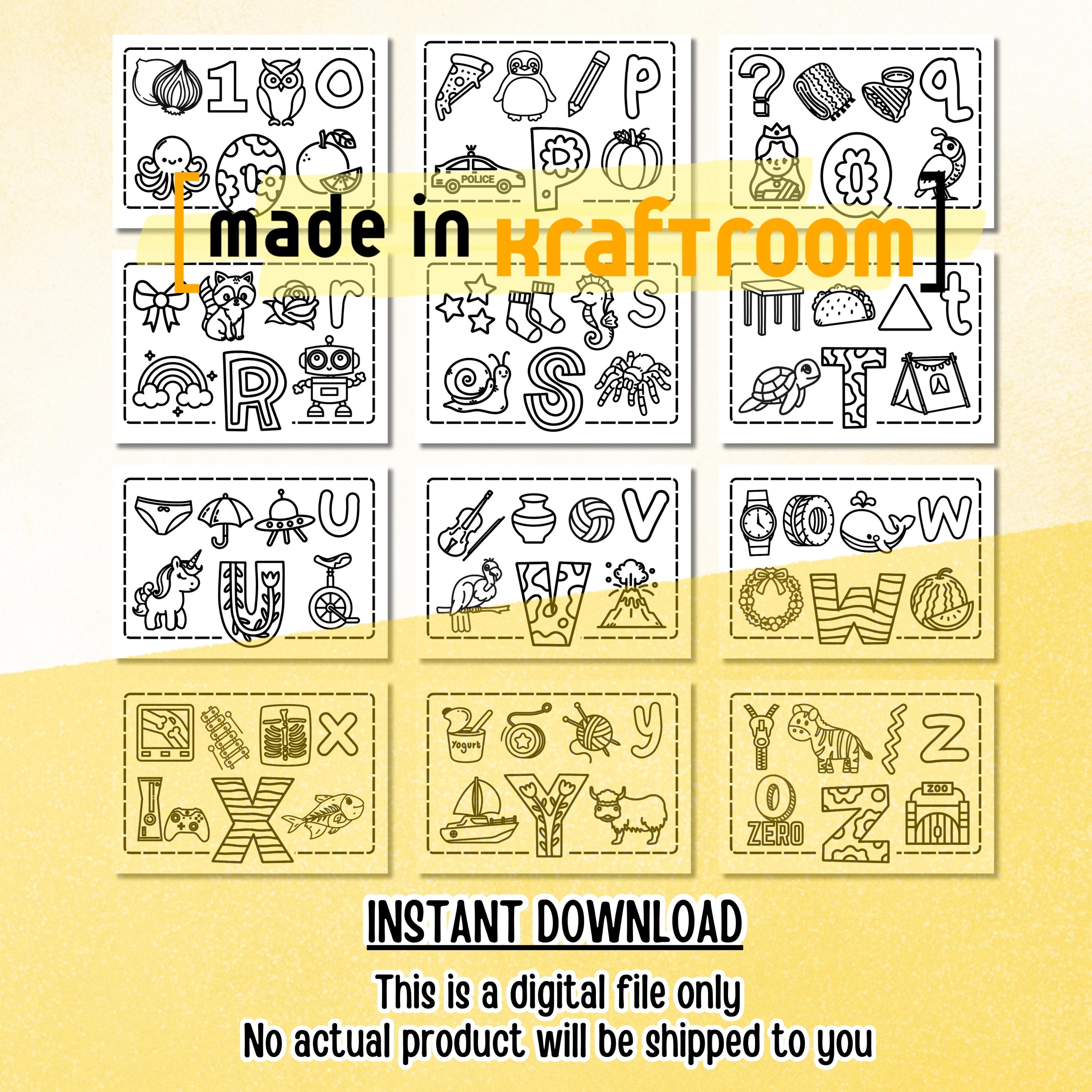 Alphabet Coloring Book - Bold and Easy ABC Coloring Pages - Etsy