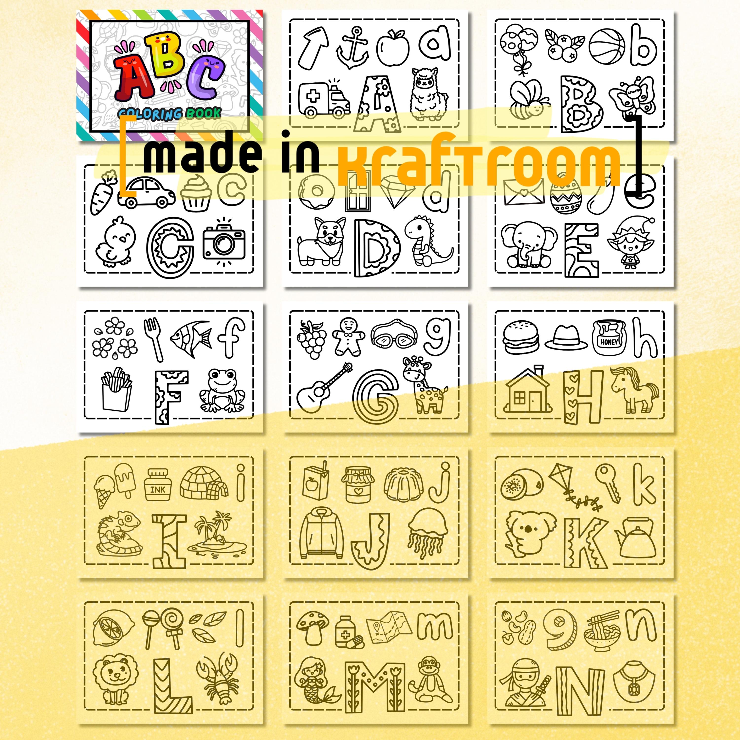 Alphabet Coloring Book - Bold and Easy ABC Coloring Pages - Etsy