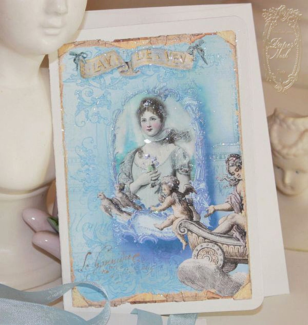 Parisian Les Miserables Set of 6 Folding Cards With Elegant Shimmer ...