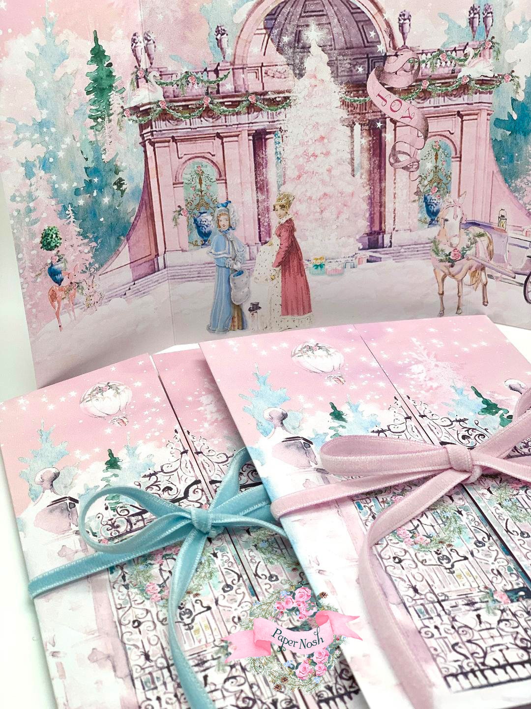 Christmas at Belvedere Jane Austen Regency Diorama Gatefold Cards Set ...
