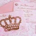 Winged Golden Crown Stationery Card Set With Damask Lined Envelopes and ...
