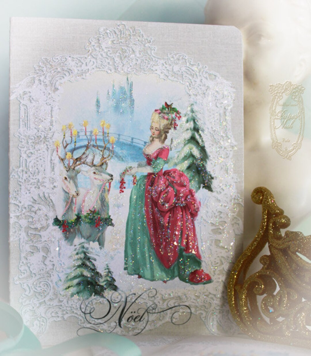 The Gift Christmas Cards 5 X 7 Folding Card Set of Six and Shimmering ...