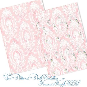 Pink Floral Cameo Wrapping Papers Set of 4 Sheets Spring Wedding ...
