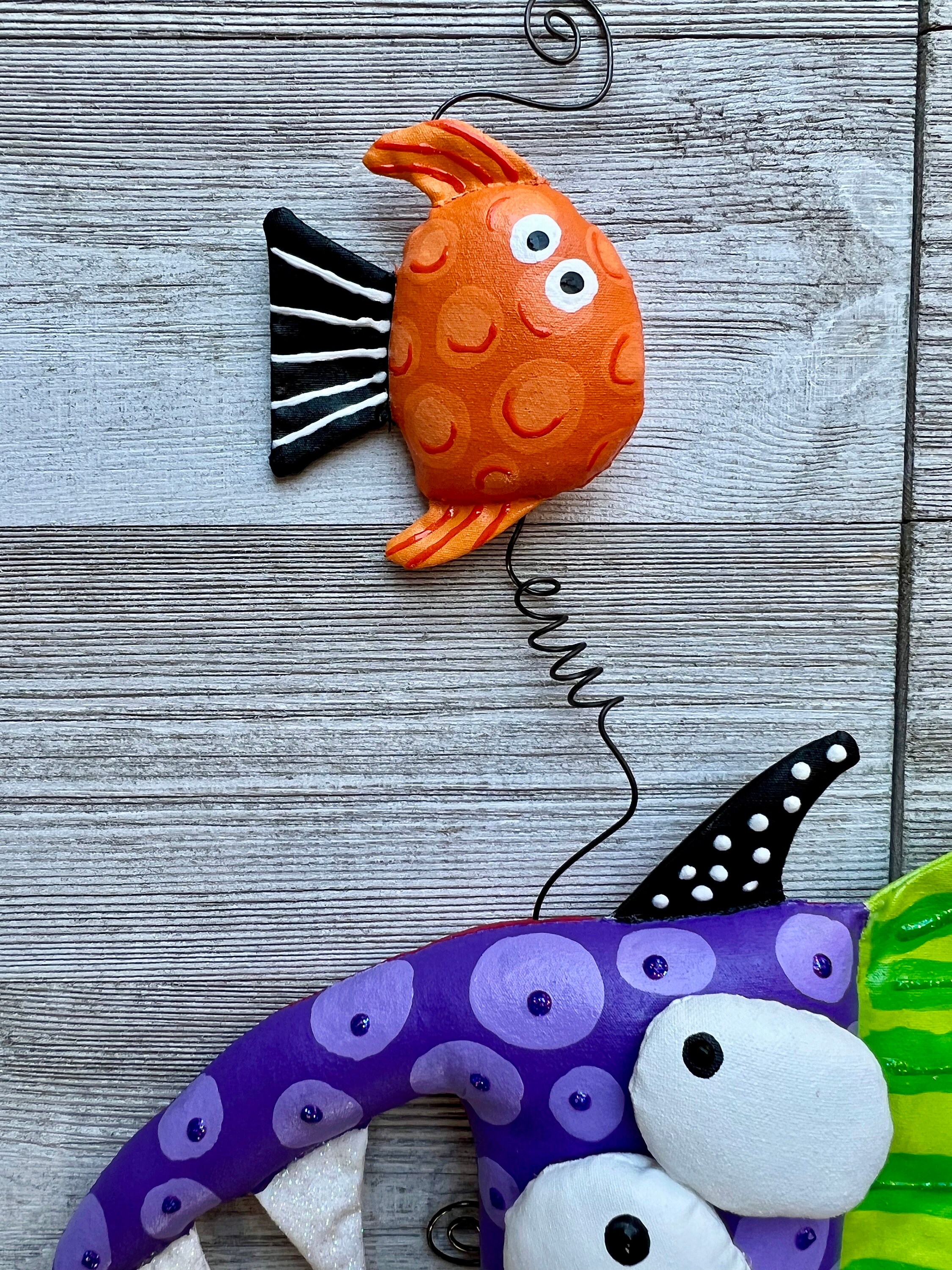Butt Uglee Whimsical Wall Art. Fish Named Sushi and His Buddy Todd,humorous Home Decor, Vibrant ...