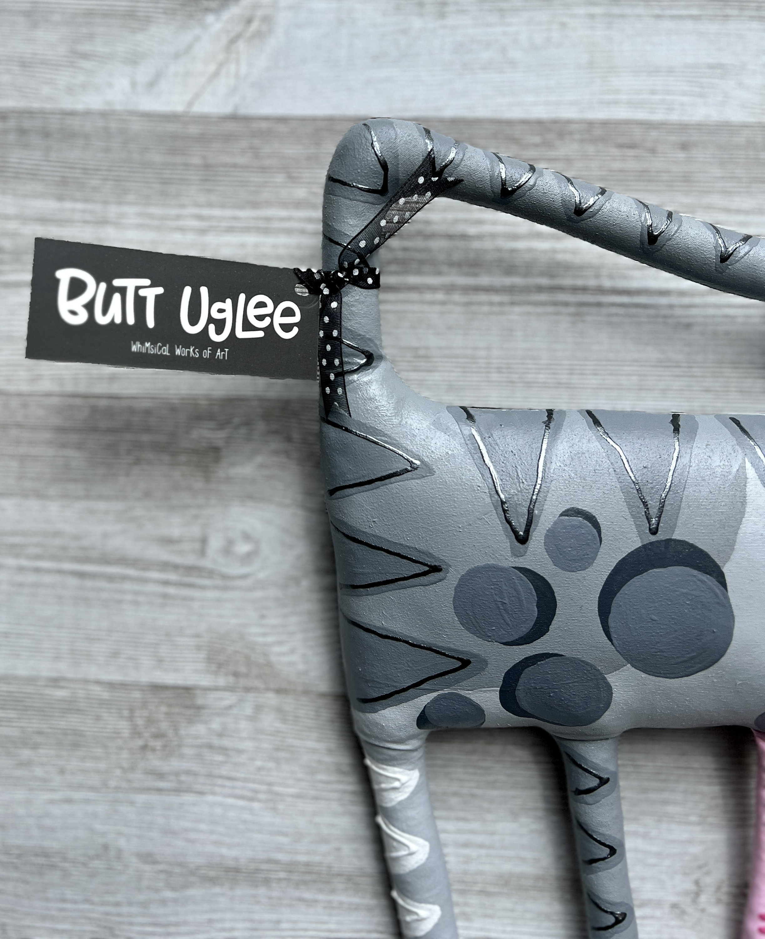 Butt Uglee Cat Named Venus ... Wacky Gray Cat With NIPPLES/ Humorous ...