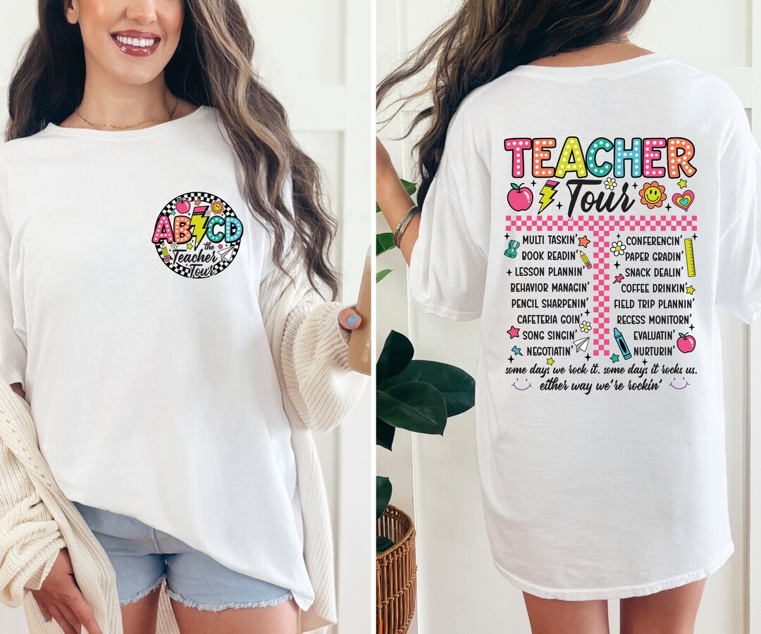 Retro Teacher Tour T-shirt, Teacher Appreciation, Back to School ...