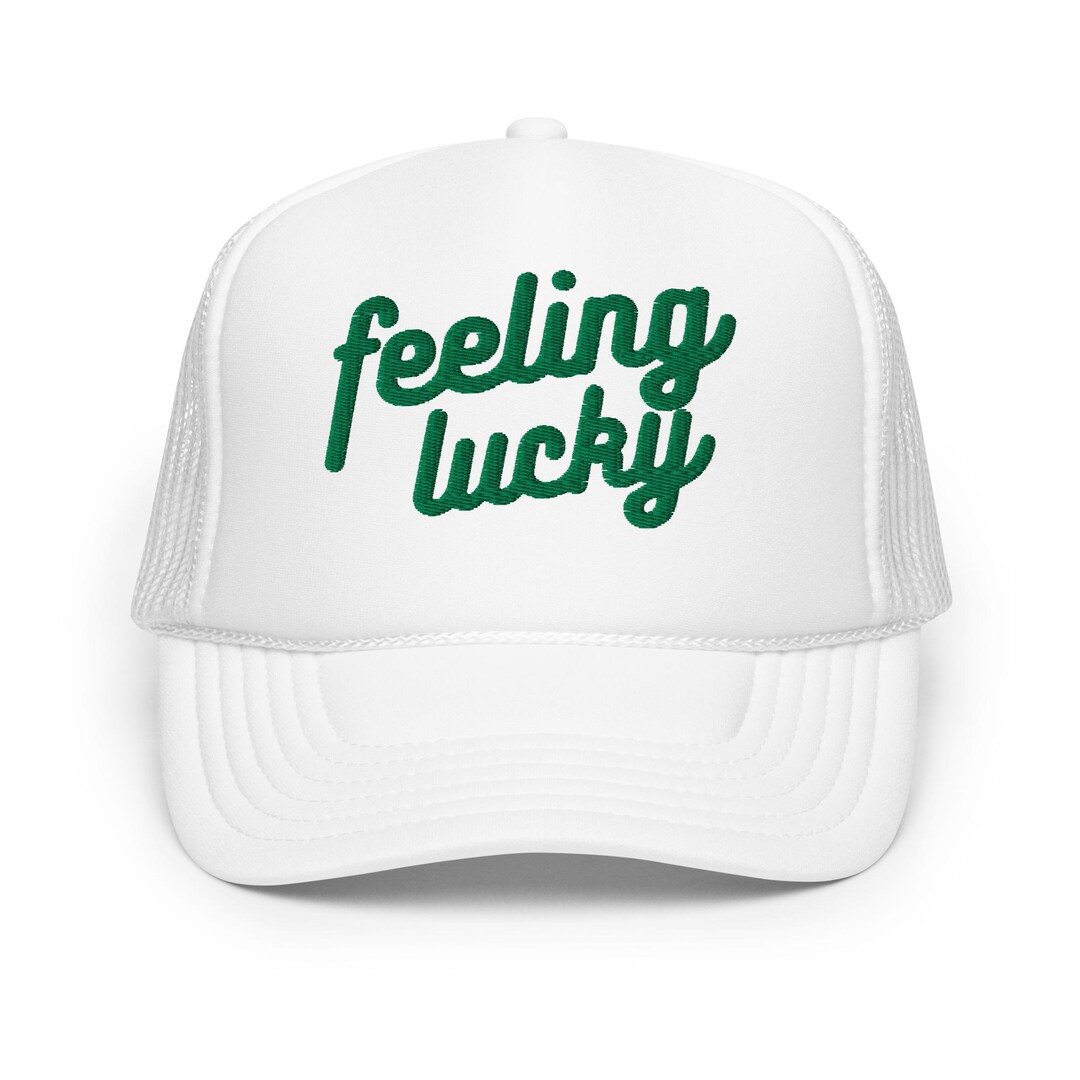 Embroidered 'feeling Lucky' Trucker Hat - St. Patrick's Day - Etsy