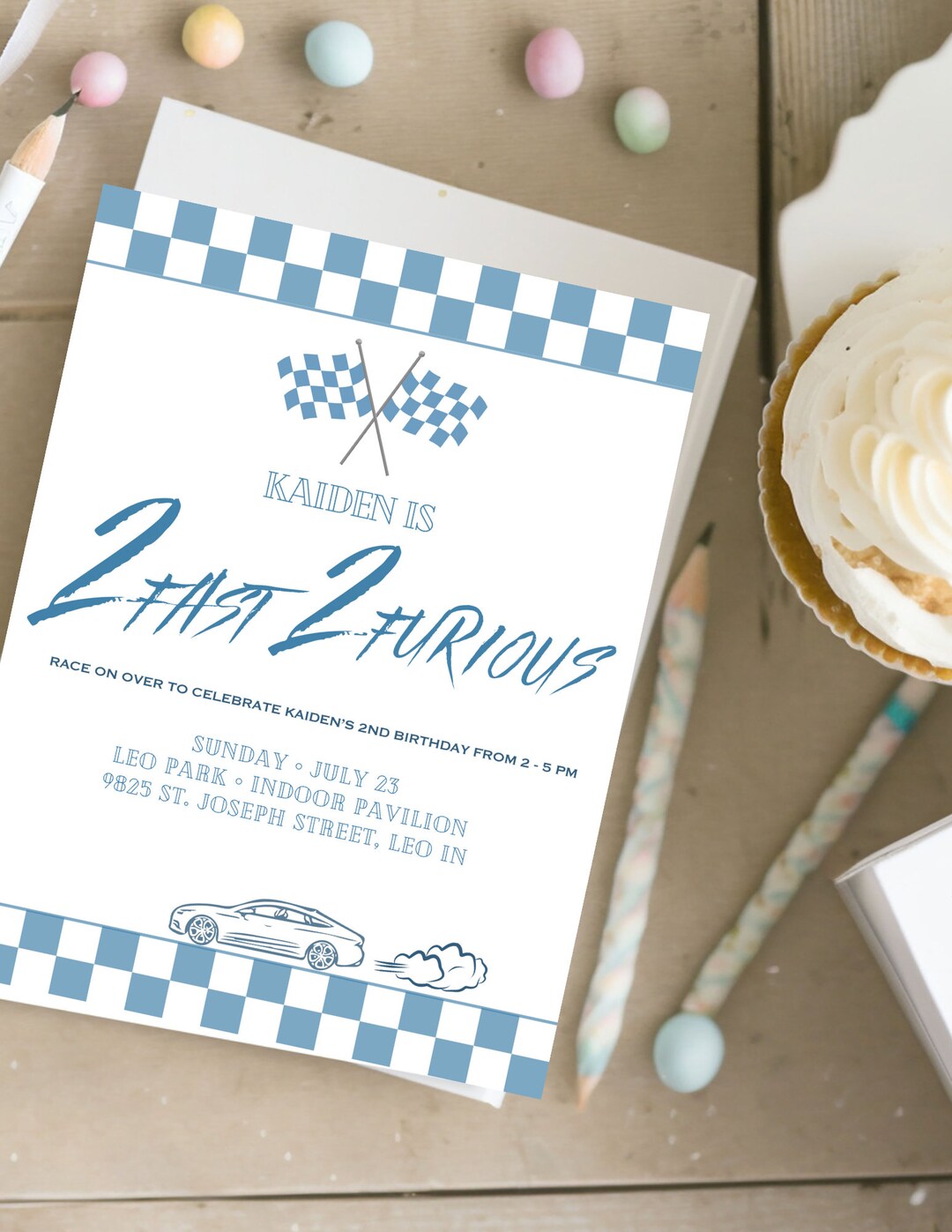 2 Fast 2 Furious, Birthday Party Invitation Template, Editable - Etsy