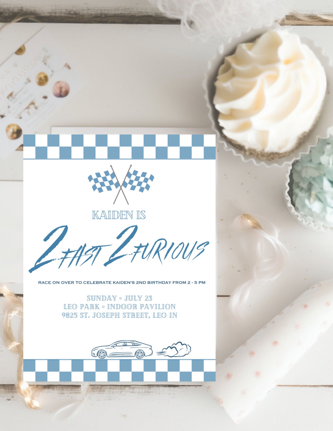 2 Fast 2 Furious, Birthday Party Invitation Template, Editable - Etsy