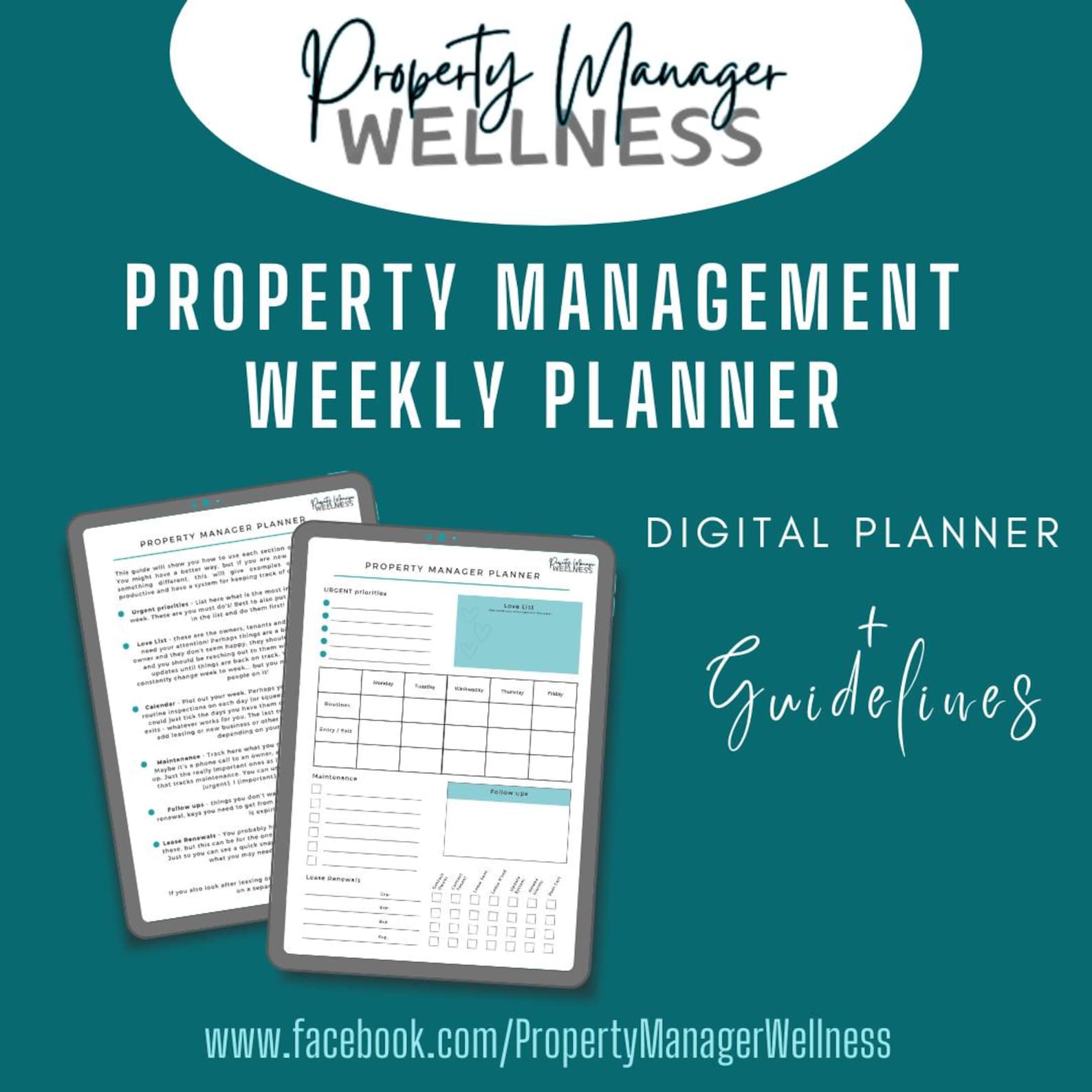 Property Manager Weekly Planner – Streamline Your Tasks (digital ...