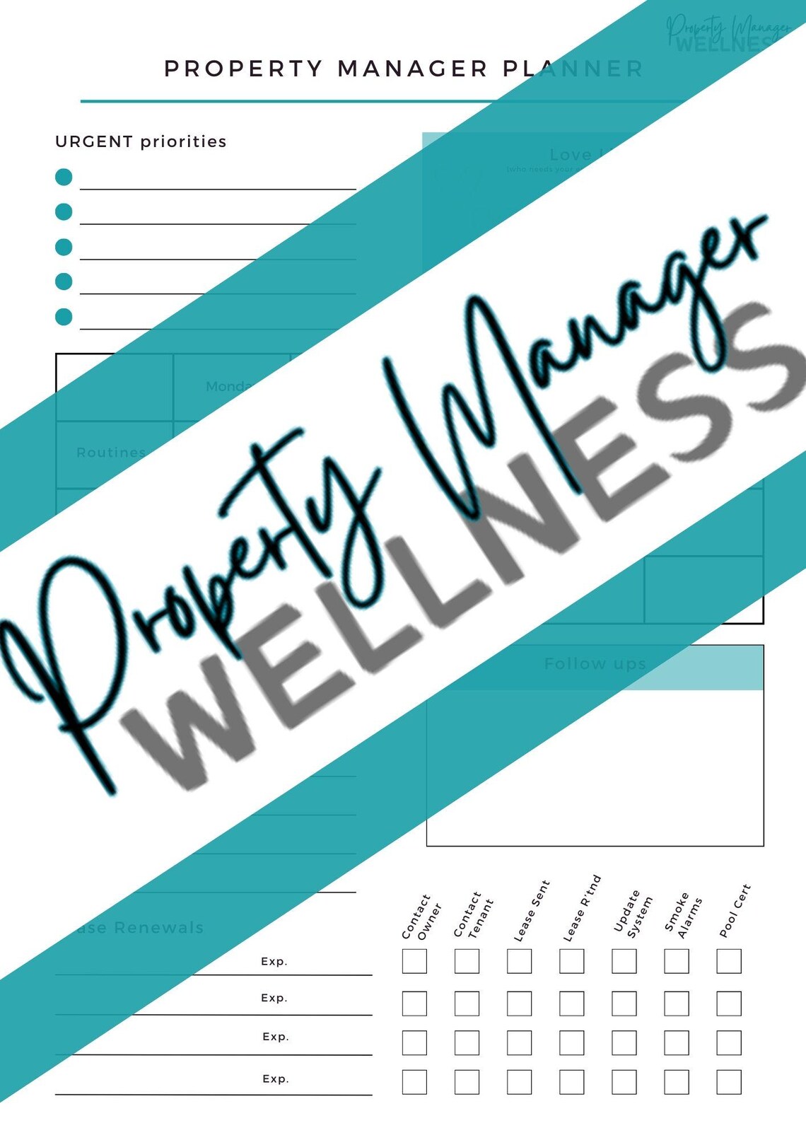 Property Manager Weekly Planner – Streamline Your Tasks (digital ...