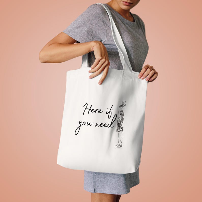 Netball Tote Bag - Player and Coach Gift - Here If You Need Quote ...