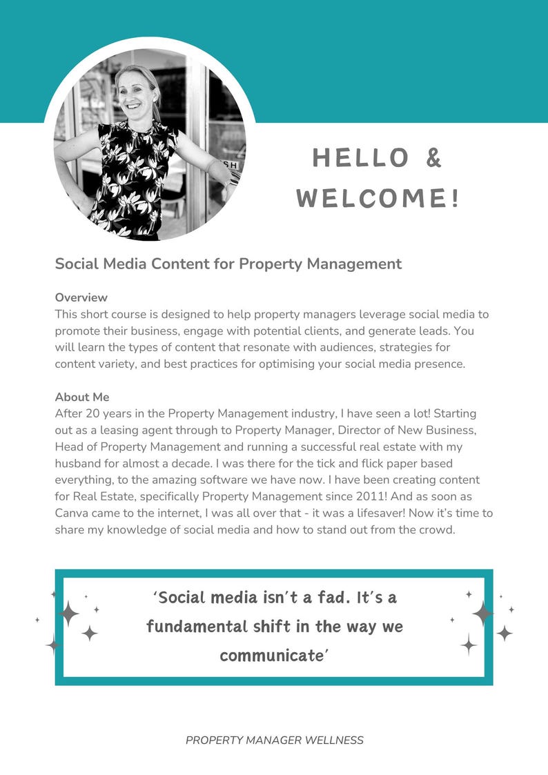 Property Manager Social Media Guide: 60+ Content Ideas (digital ...