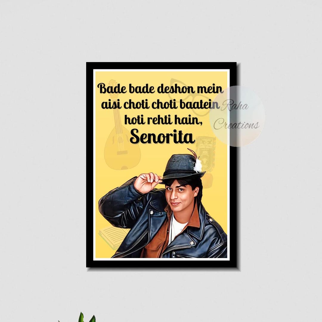 DDLJ Movie Dialogue Poster, Bade Bade Deshon Mein Aisi Choti Choti ...