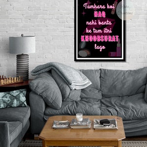 Kabhi Khushi Kabhi Gham Dialogue Funny Bollywood Poster,"tumhara Koi ...