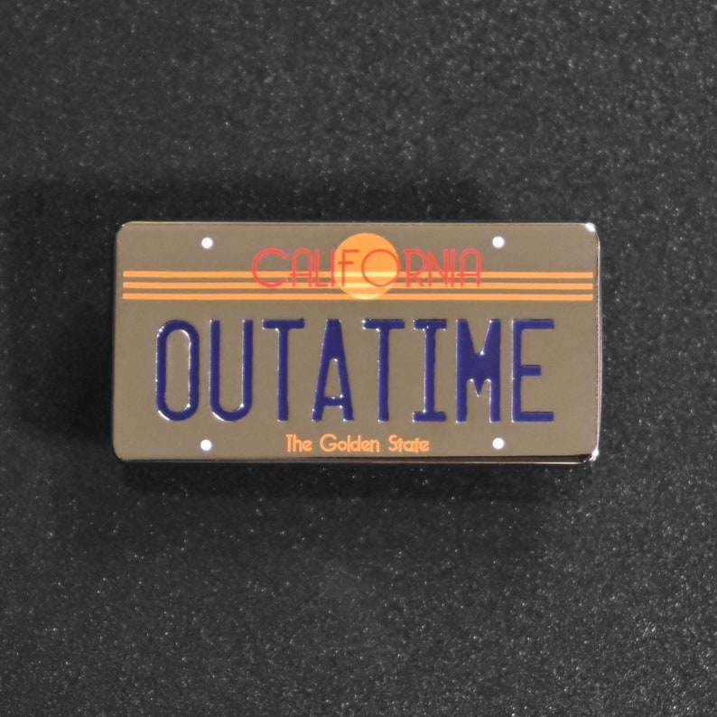 OUTATIME BTTF License Place Enamel Pin - Etsy