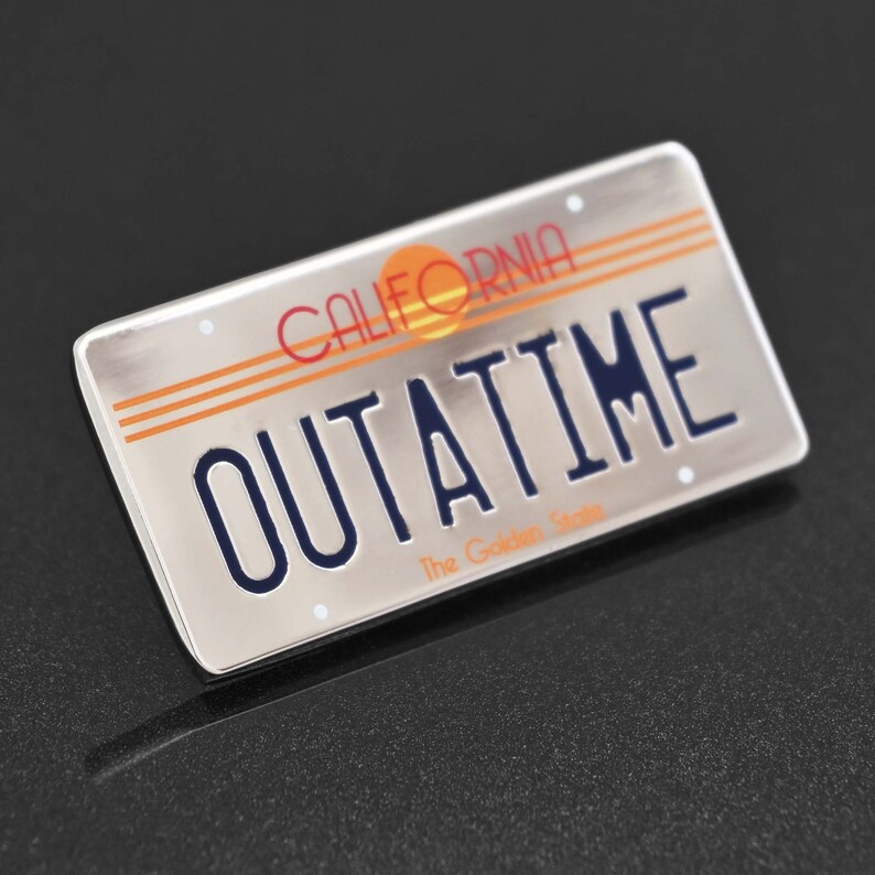 OUTATIME BTTF License Place Enamel Pin - Etsy