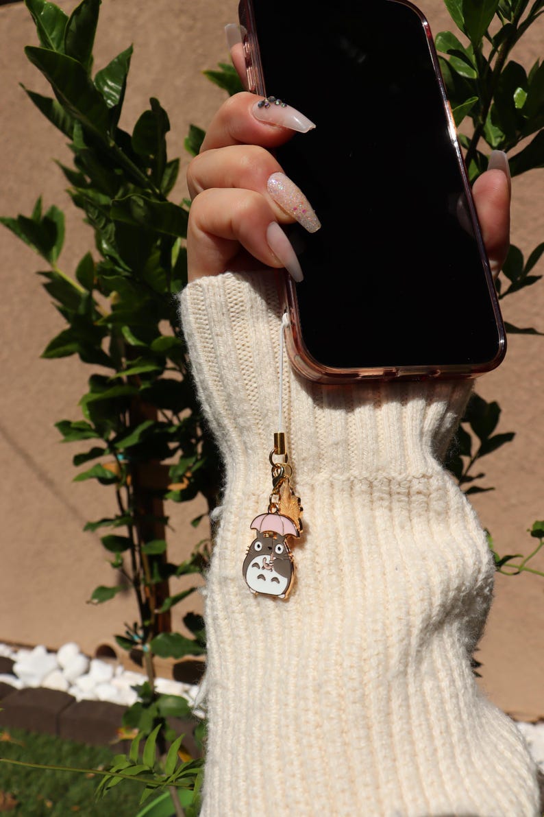 Kawaii Forest Spirit Keychain | Cherry Blossom Anime Keychain With ...